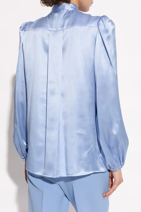 Dolce & Gabbana Pussy-bow Bell-sleeved Shirt