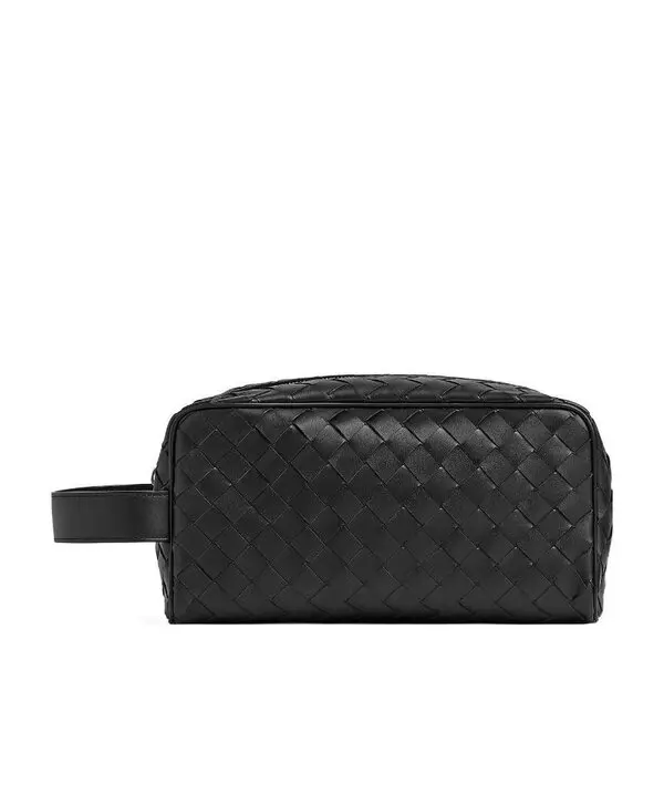 Bottega Veneta Woven Zipped Makeup Bag - Black