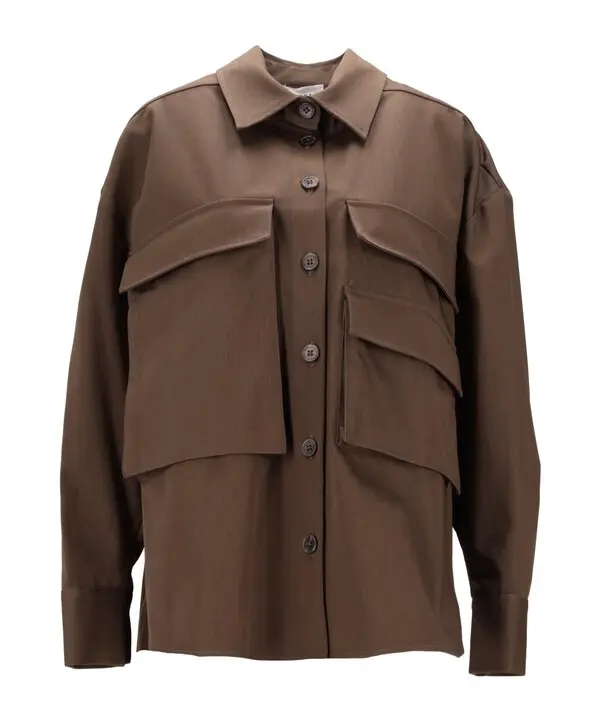 P.a.r.o.s.h Patch Pocket Shirt - Brown