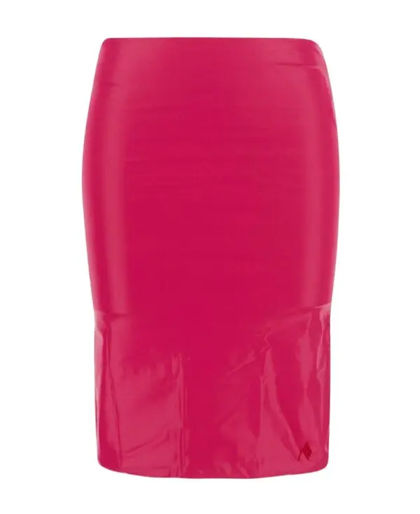 Attico Metallic High-waist Beach Skirt - Red