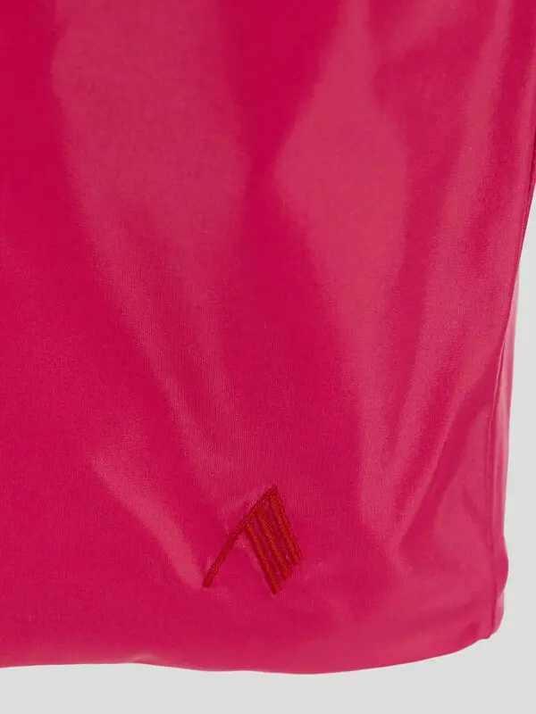 Attico Metallic Ruched Mini Skirt