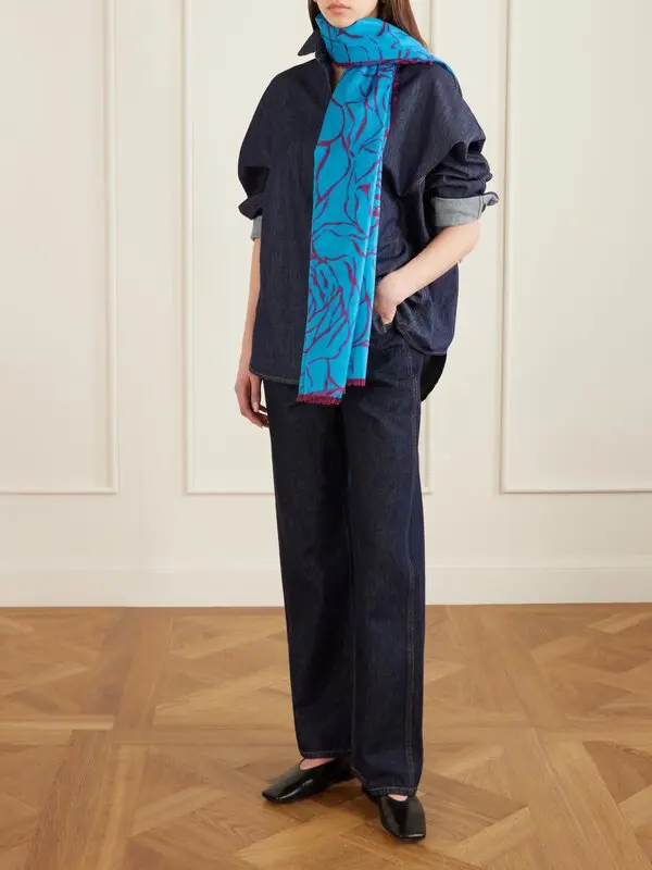 Dries Van Noten Tassel Print Scarf