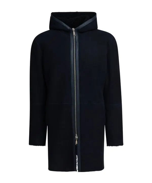 Tagliatore Zip-up Hooded Parka - Blue