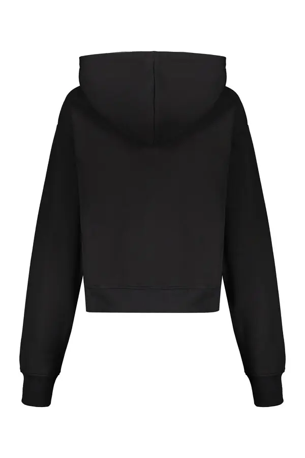 Balmain Cropped Logo Hoodie
