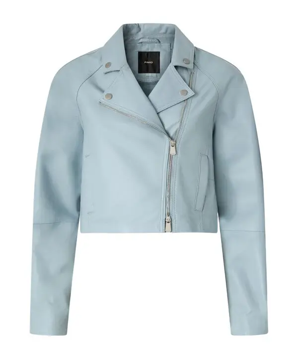 Pinko Zip Leather Jacket