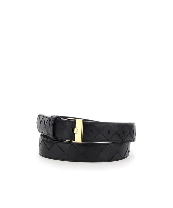 Bottega Veneta Intrecciato Buckled Belt