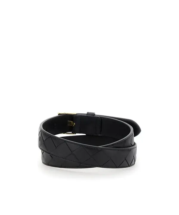 Bottega Veneta Intrecciato Buckled Belt