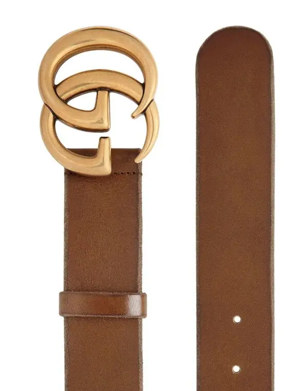 Gucci Double G Buckle Leather Belt