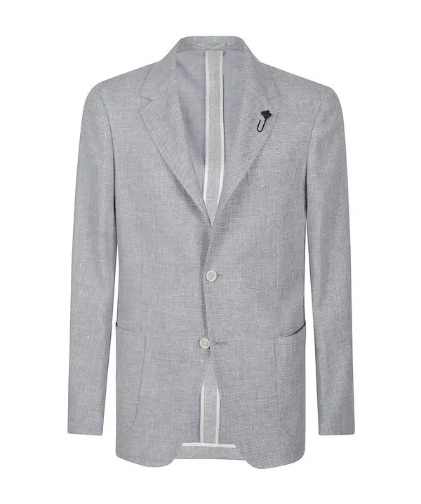 LARDINI Single-breasted Tailored Blazer - Gray