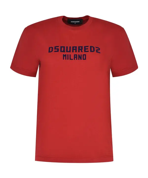 Dsquared2 Logo Print Crewneck T-shirt - Red