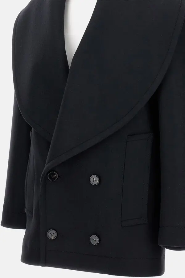 Bottega Veneta Double-breasted Coat With Notched Lapel