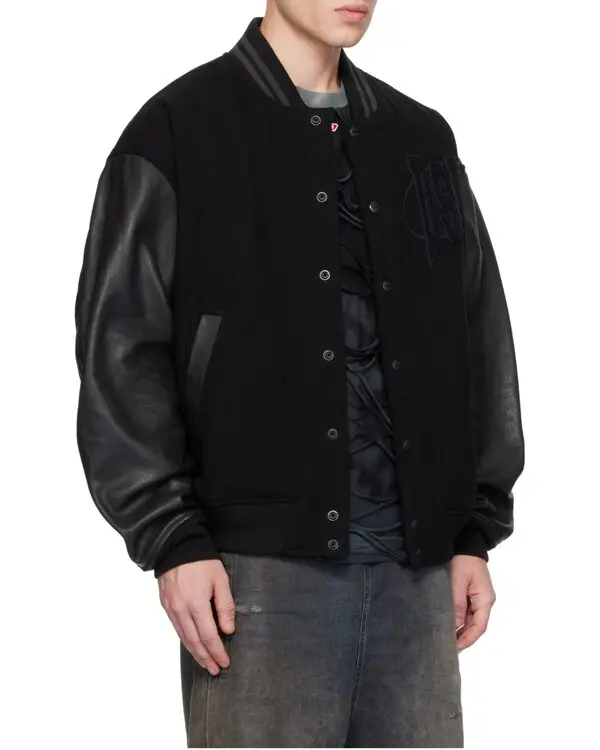 DIESEL® L-nyman Panelled Bomber Jacket - Black