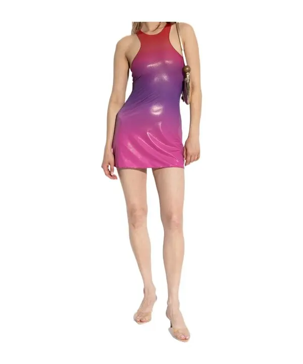 Oseree Glittered Degrade Mini Dress