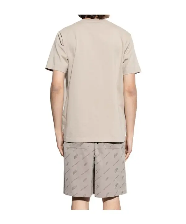 Off-White Logo Printed Crewneck T-shirt - Nude