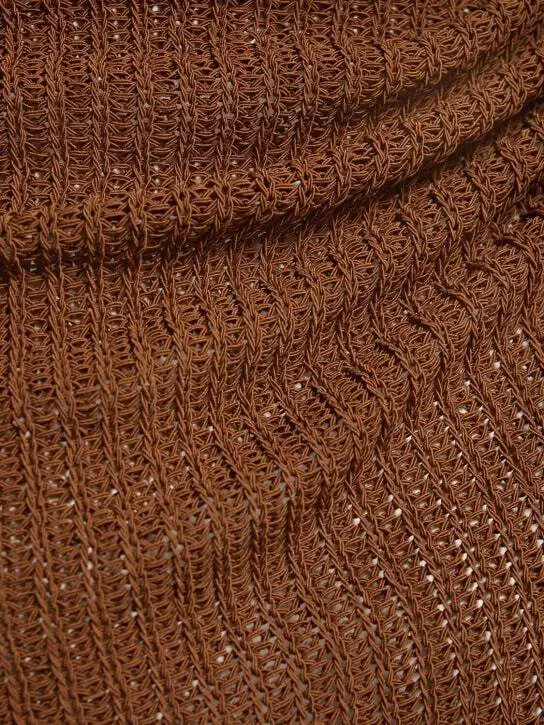 AYA MUSE Knitted Long Dress With Side Slits