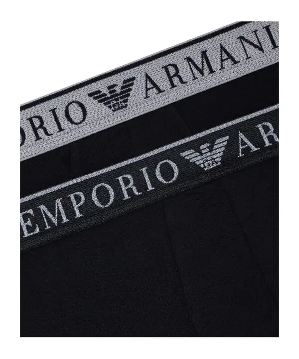 Emporio Armani Two-pack Of Endurance Logo Boxer Briefs - Black