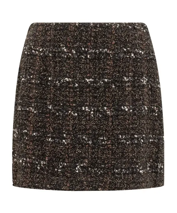 Fabiana Filippi Check Tweed Mini Skirt - Black