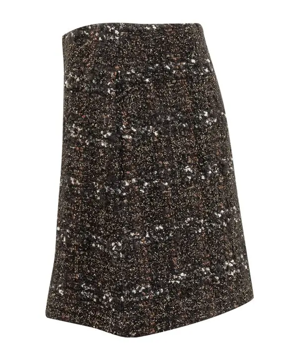 Fabiana Filippi Check Tweed Mini Skirt - Black
