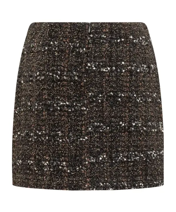 Fabiana Filippi Check Tweed Mini Skirt - Black