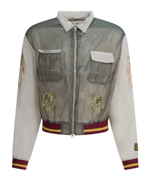 Kapital Embroidered Dragon Silk Bomber Jacket