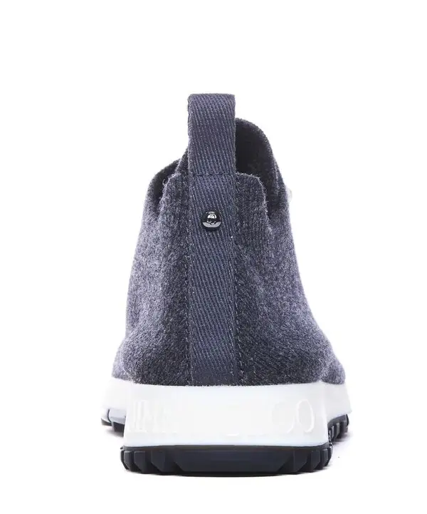 JIMMY CHOO Veles Embellished Lace-up Sneakers - Black