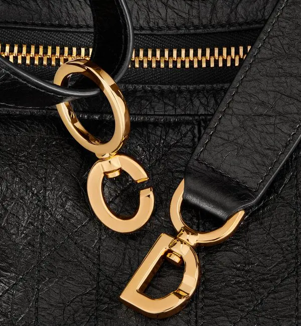 Dior Small D-journey Bag In Crinkled Calfskin