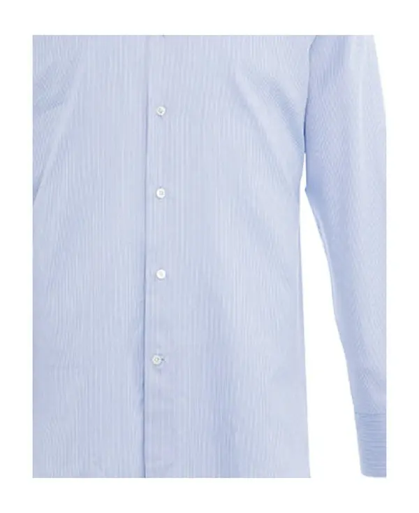 Zegna Lapel Button Shirt - Blue