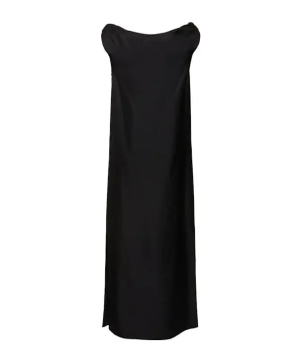 Loulou De Saison Sleeveless Draped Silk Midi Dress
