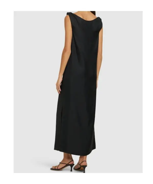 Loulou De Saison Sleeveless Draped Silk Midi Dress