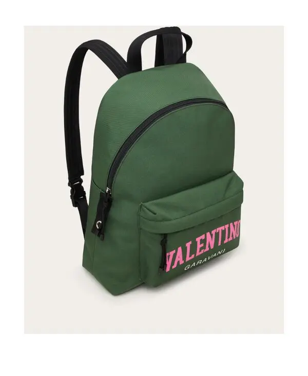 Valentino Garavani Logo Print Zip-up Backpack