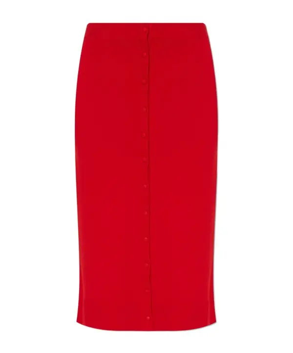 Victoria Beckham Button Detailed Midi Skirt