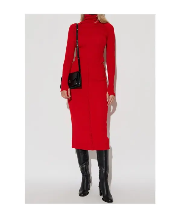 Victoria Beckham Button Detailed Midi Skirt