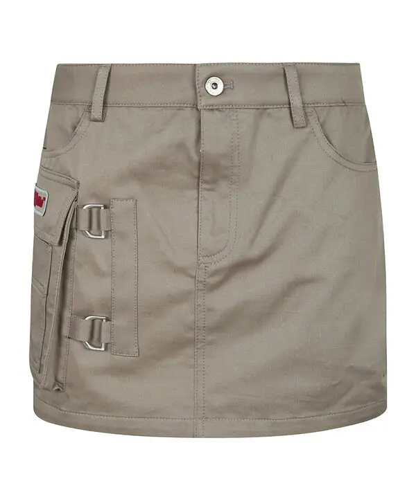 Off-White Button Detailed Cargo Shorts