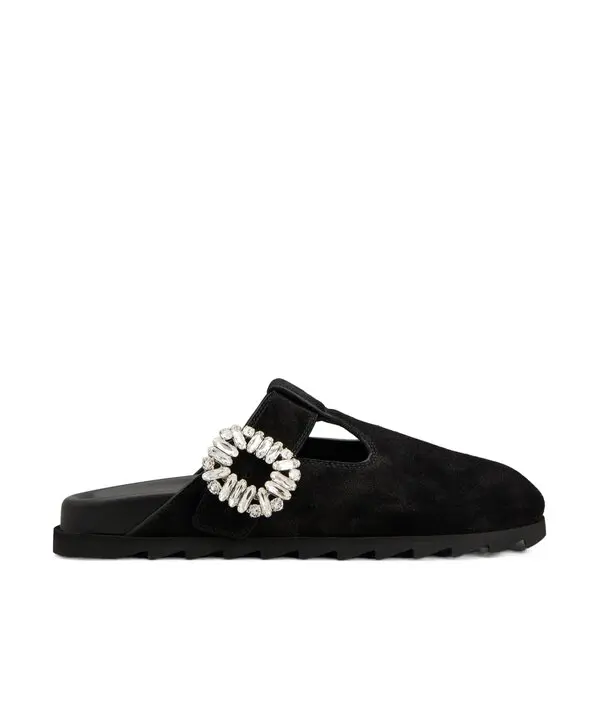 ROGER VIVIER Slidy Viv Mules - Black
