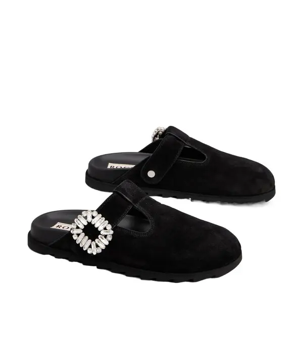 ROGER VIVIER Slidy Viv Mules - Black