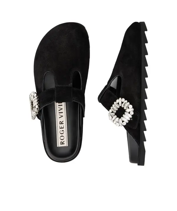 ROGER VIVIER Slidy Viv Mules - Black
