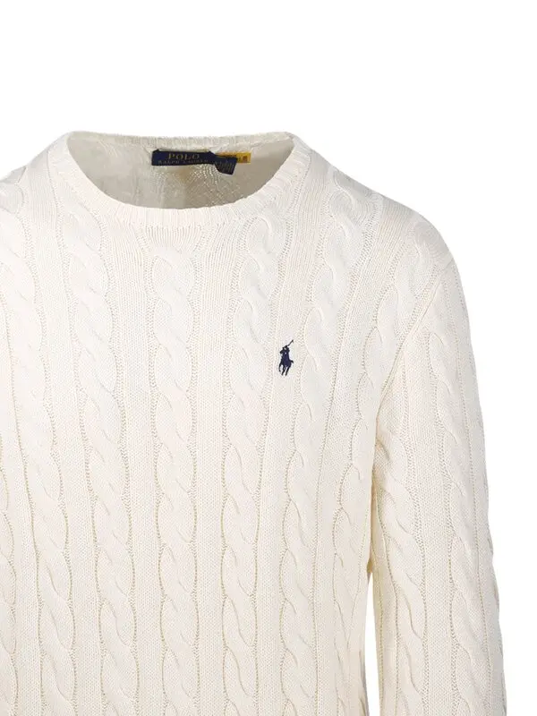 Polo Ralph Lauren Cable-knit Jumper With Embroidered Pony Logo