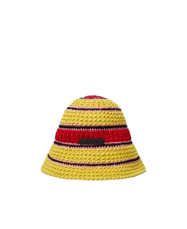 Stella McCartney Colour-block Crochet Hat - Yellow