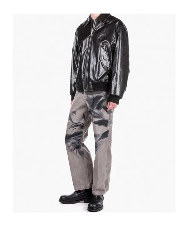 Dries Van Noten Bomber Jacket With Lapel Collar