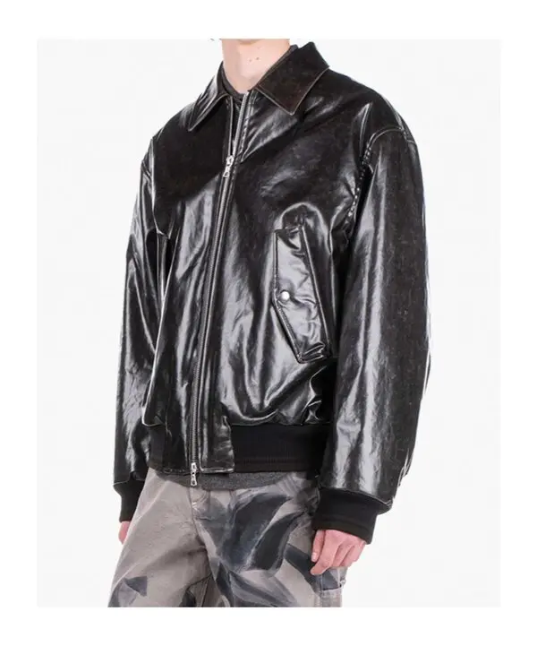 Dries Van Noten Bomber Jacket With Lapel Collar