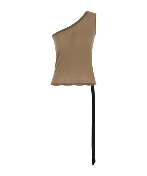 Rick Owens Ziggy One-shoulder Top - Brown
