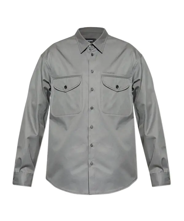 Dsquared2 Logo Embroidered Utility Shirt