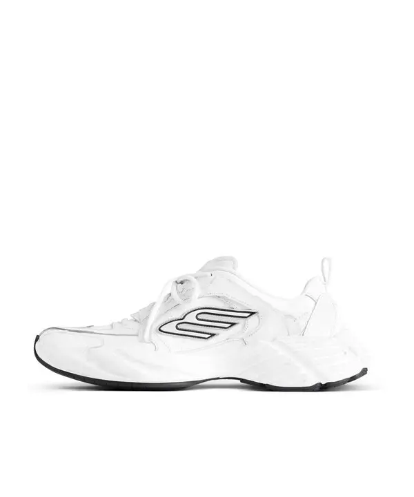 Balenciaga Monday" Lace-up Sneakers - White/black/gray