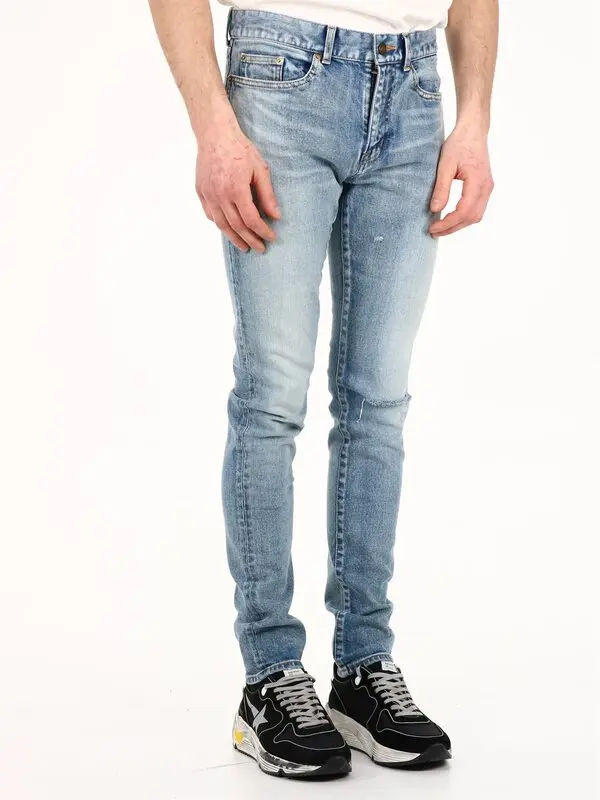 Saint Laurent Distressed Skinny Jeans