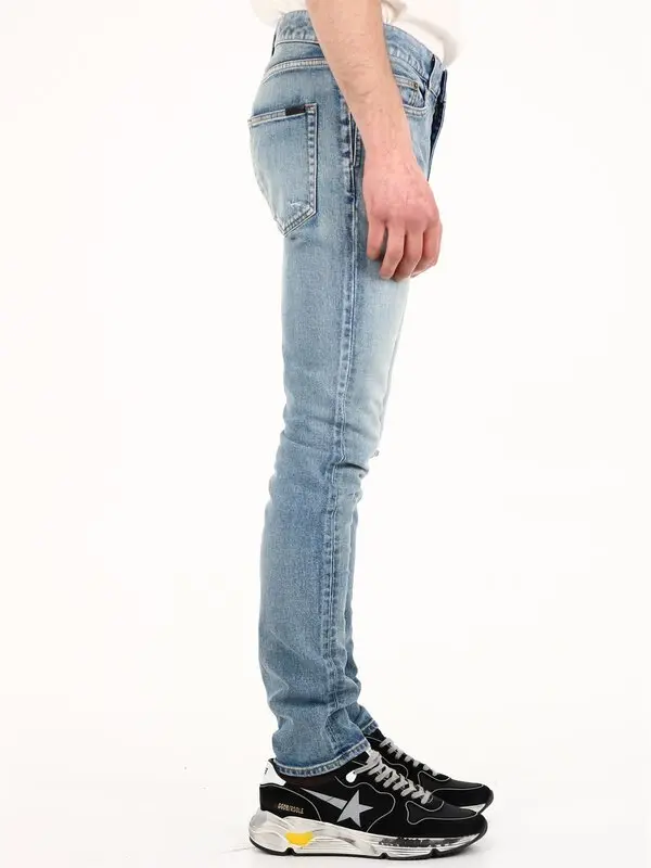 Saint Laurent Distressed Skinny Jeans