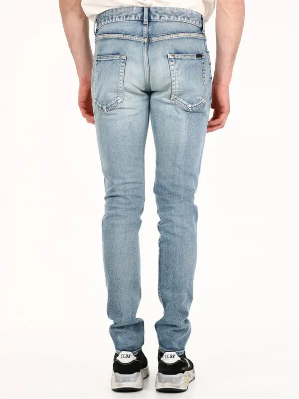 Saint Laurent Distressed Skinny Jeans