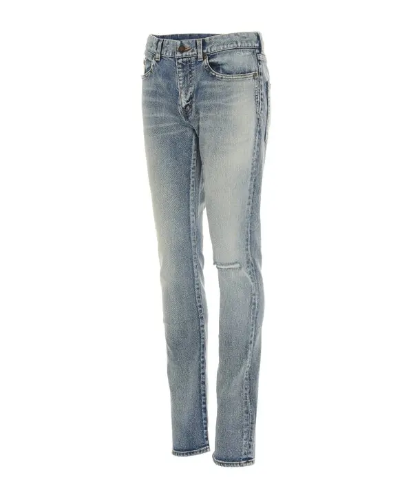 Saint Laurent Distressed Skinny Jeans