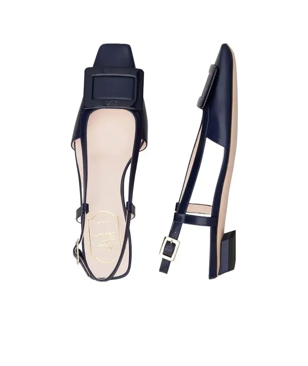 ROGER VIVIER Belle Vivier Slingback Ballerinas - Blue