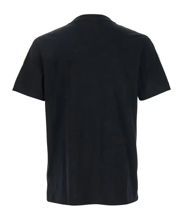 Burberry Checkered-trim Crewneck T-shirt - Black