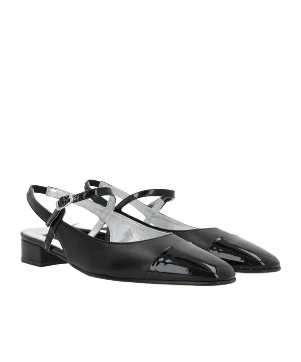 CAREL Oceano Buckled Slingback Flat - Black